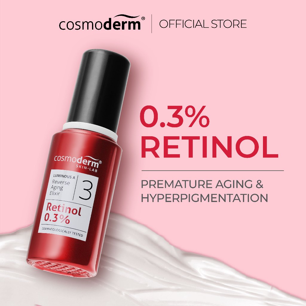 Cosmoderm Luminous A Reverse Aging Elixir 15ml (Retinol) | Shopee Malaysia