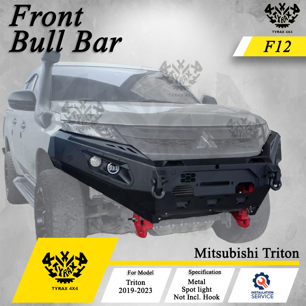 Mitsubishi Triton 2019 Front Bull Bar Metal F12 Triton Bumper Besi ...