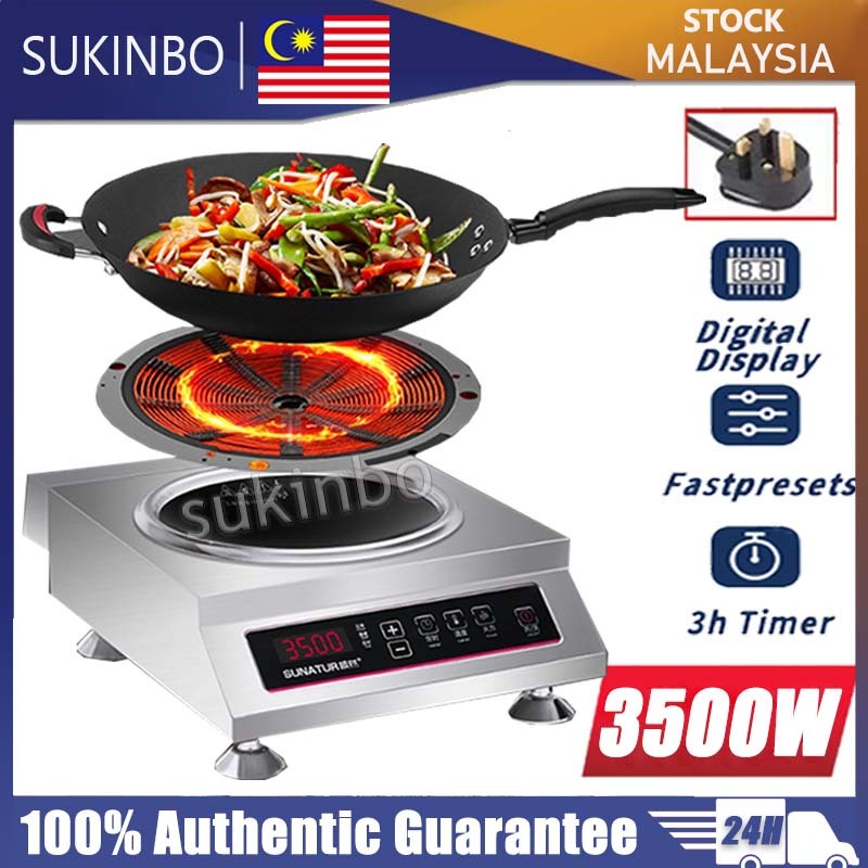 SUKINBO 3500W Induction Cooker Commercial High Power Concave Induction ...