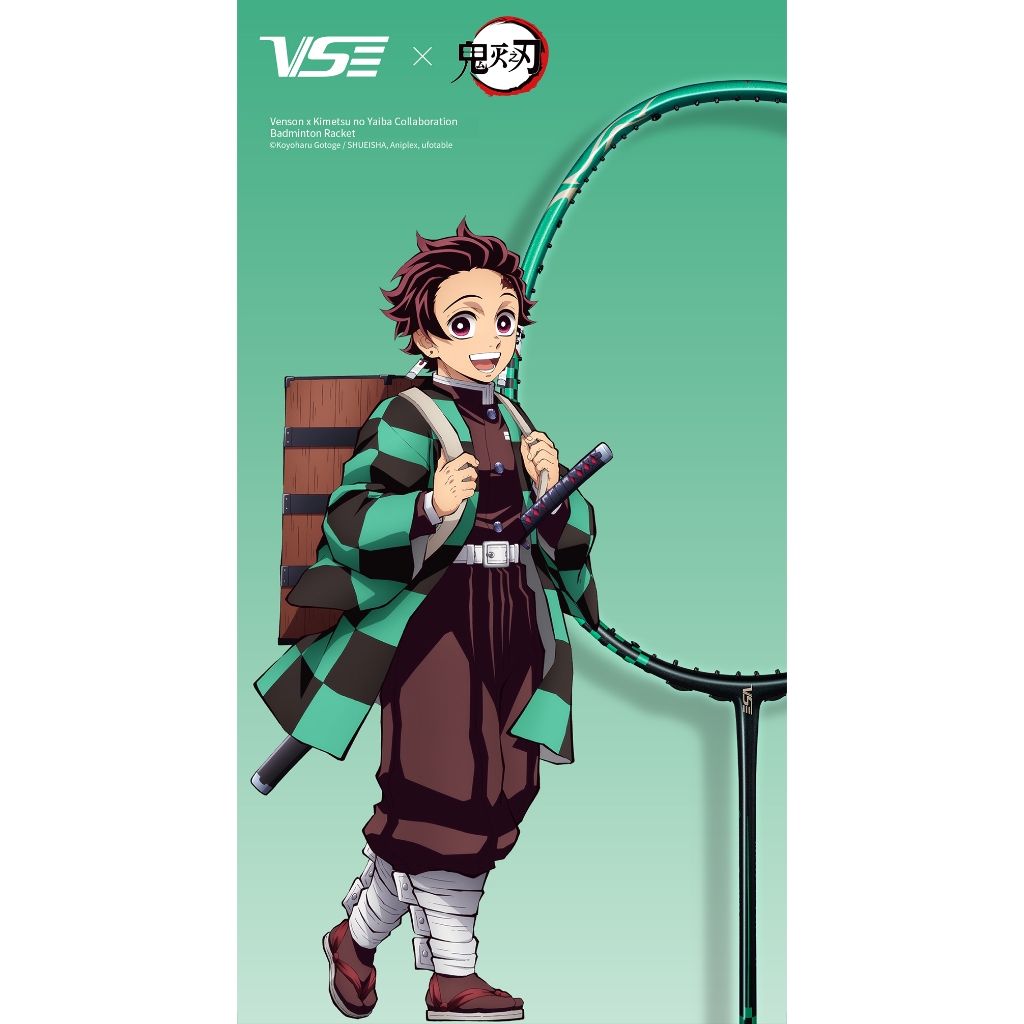 VENSON VS Badminton Racket Demon Slayer Series Kimetsu no Yaiba Tanjiro ...