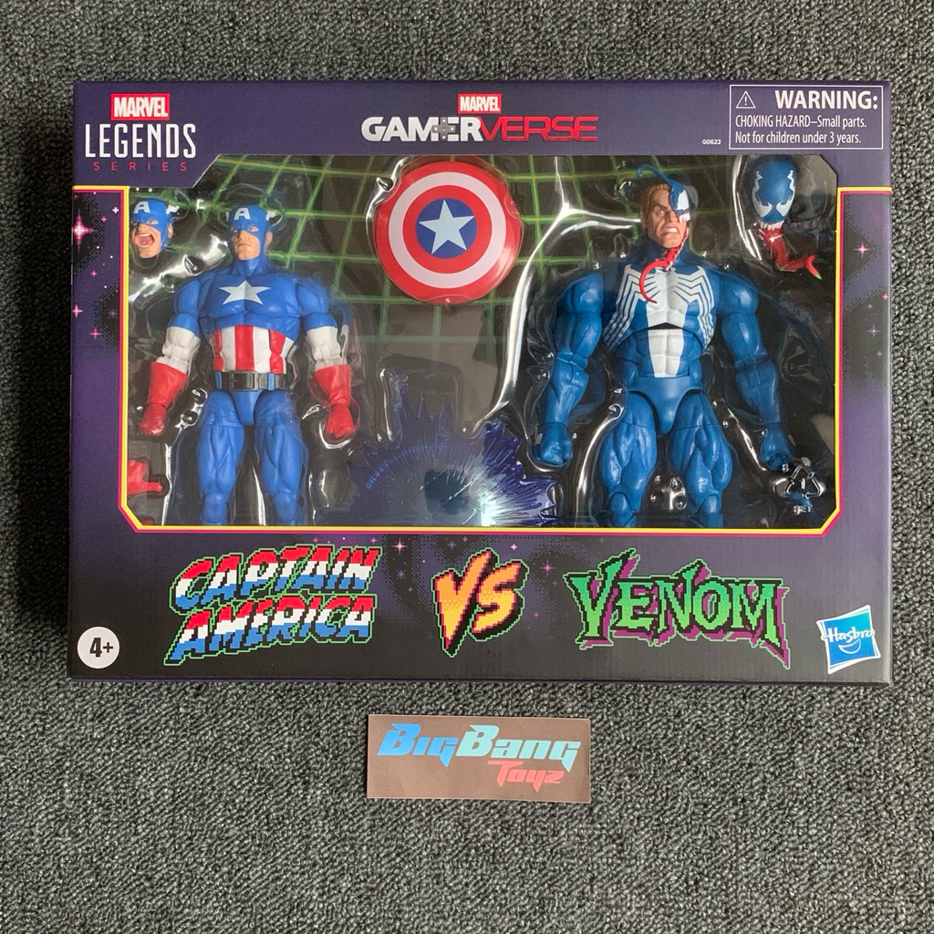 Hasbro Marvel Legends Gamerverse Captain America vs Venom 2-Pack (In ...
