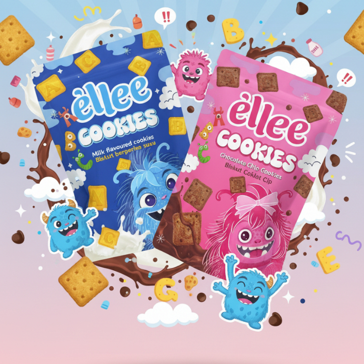 NORAINIS ELLEE COOKIES MILK FLAVOUR and CHOCOLATE CHIP | Shopee Malaysia