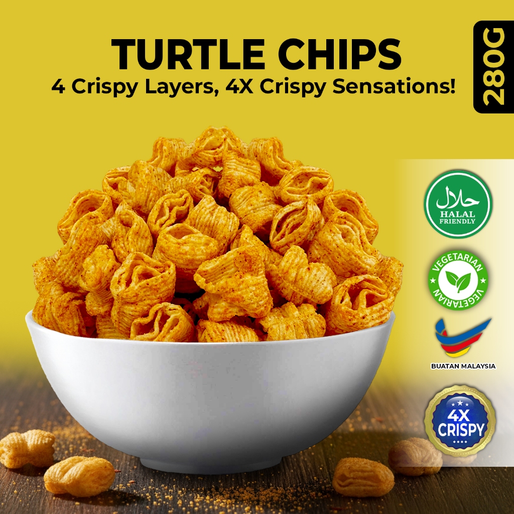 [ Halal Friendly ] KOREA TURTLE Corn Chips (280gram) Kerepek Jagung ...