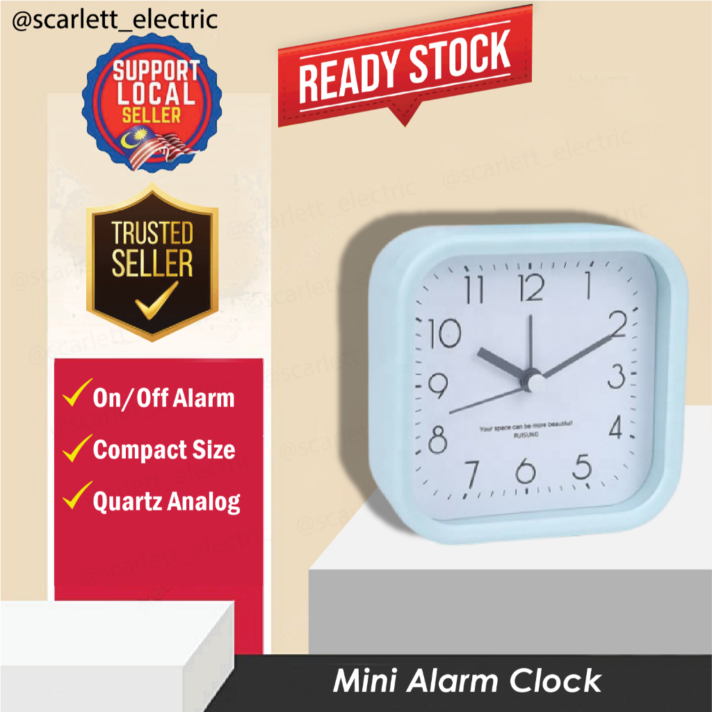 Mini Quartz Analog Alarm Clock / Jam Loceng Mini Mudah Alih dengan ...