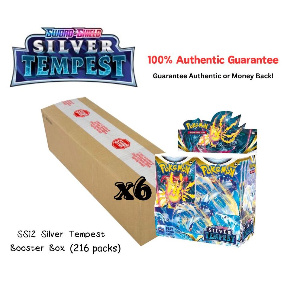 Pokémon TCG Sword & Shield: Silver Tempest – Booster Box Case (Factory ...