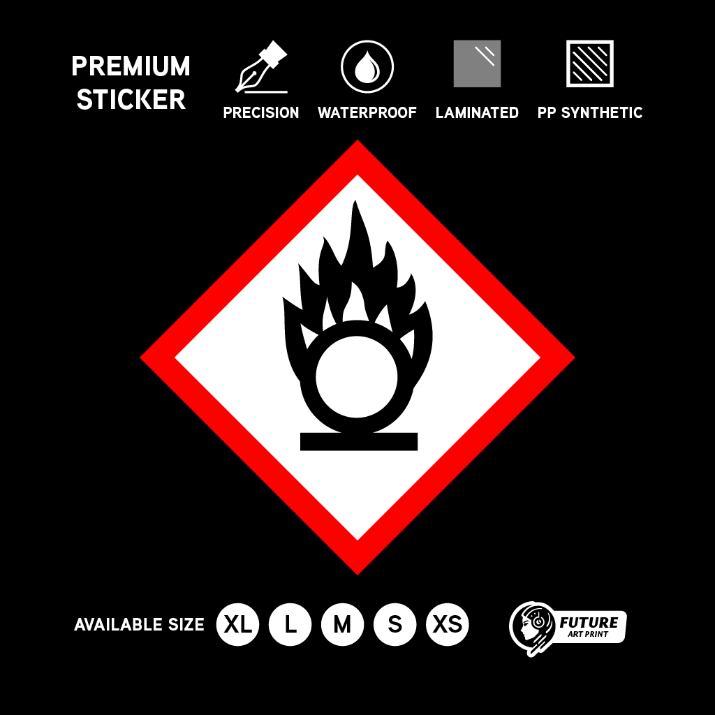 GHS Oxidizer Sticker Safety Label | Oxidize Chemical Hazard Warning ...