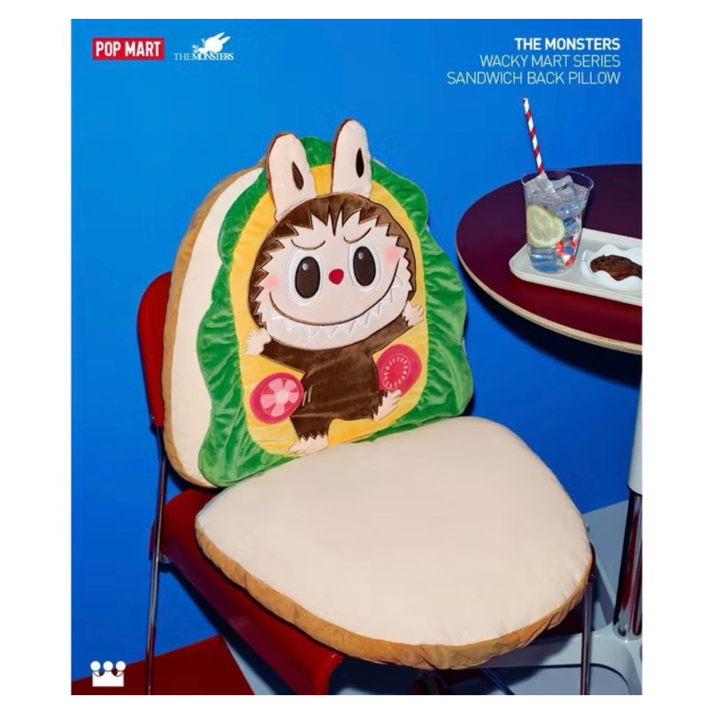 (Ready stock)Labubu Sandwich Back Pillow From THE MONSTERS WACKY MART ...