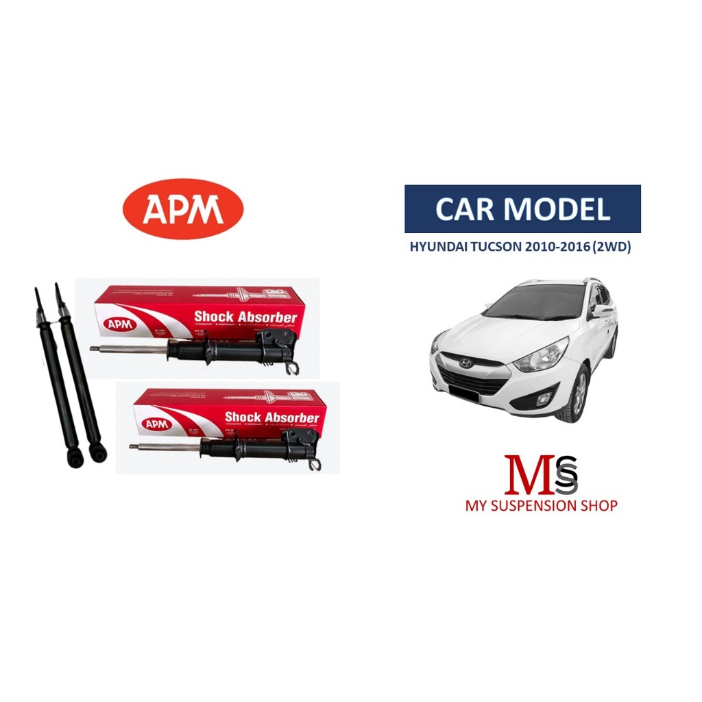 (100% Original Apm) Hyundai Tucson 2010-2016 (2WD) Front/Rear Gas Shock ...