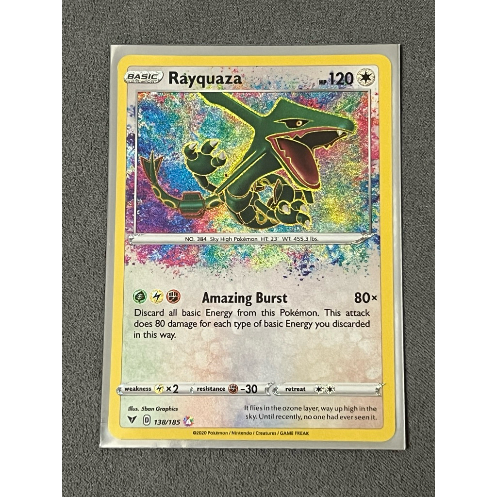 Pokemon TCG SS04 Vivid Voltage - Rayquaza 138/185 - Amazing Rare ...