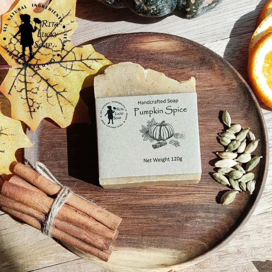 Natural Pumpkin Spice Soap with Real Pumpkin Puree Cinnamon Cardamom ...