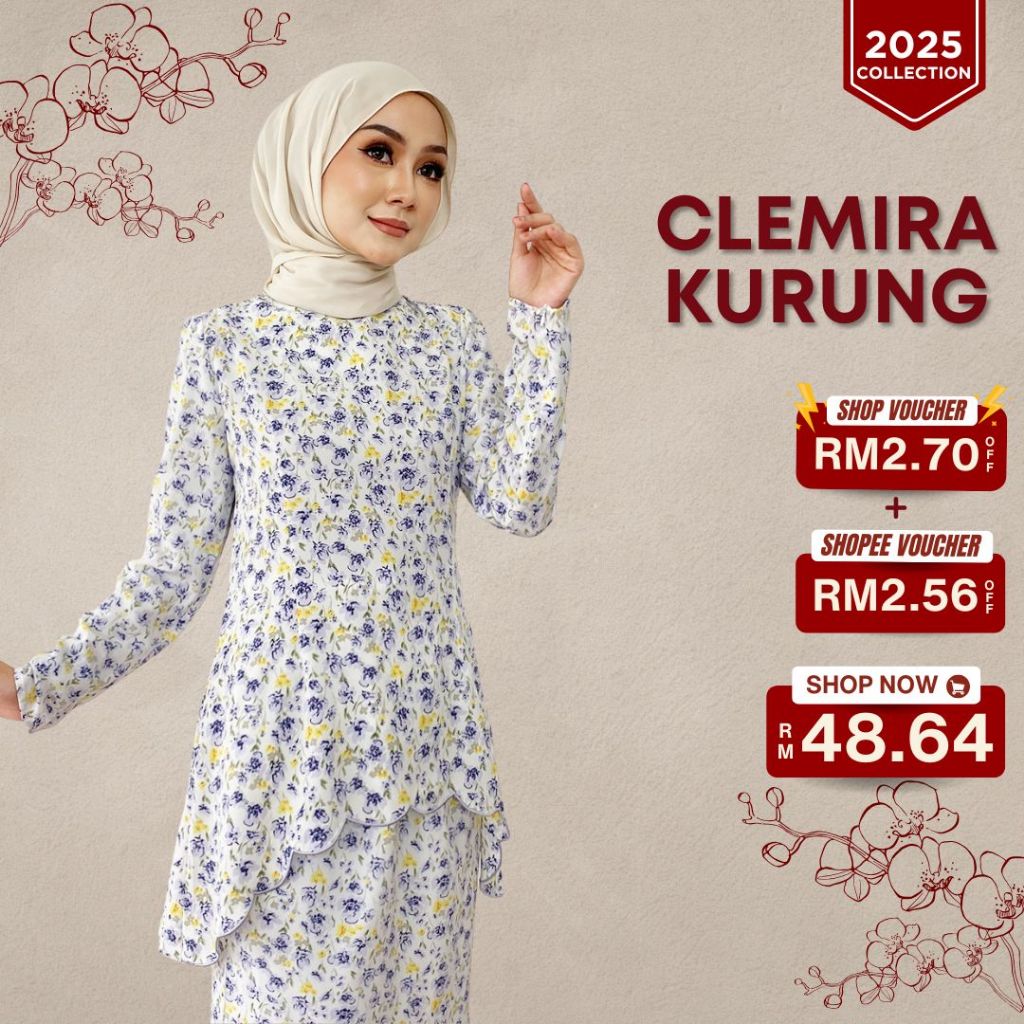 ZOE ARISAH BAJU KURUNG RAYA 2026 TERBAHARU PAHANG FLORAL PRINTED DESIGN ...