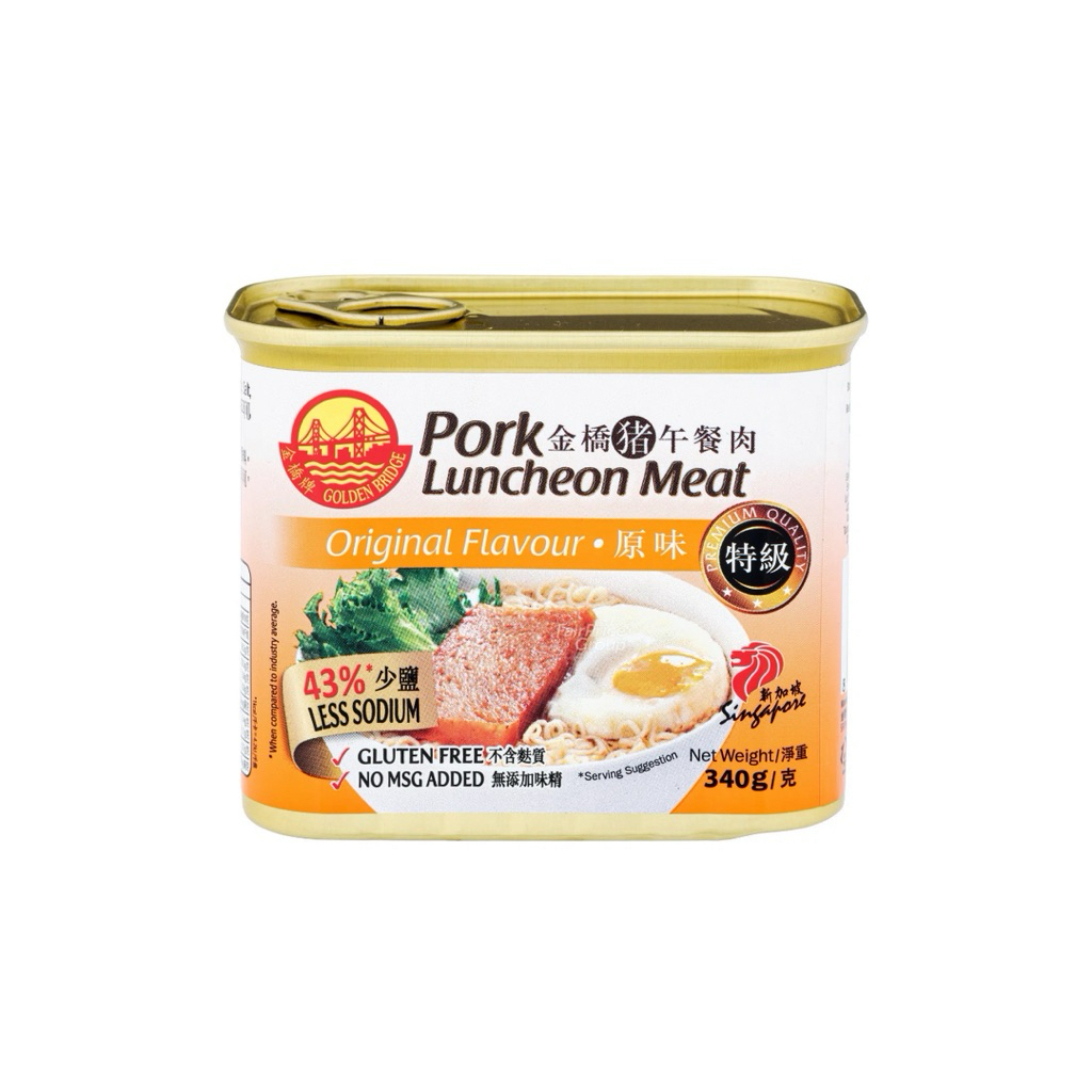 Golden Bridge Pork Luncheon Meat - Original 340g | Shopee Malaysia