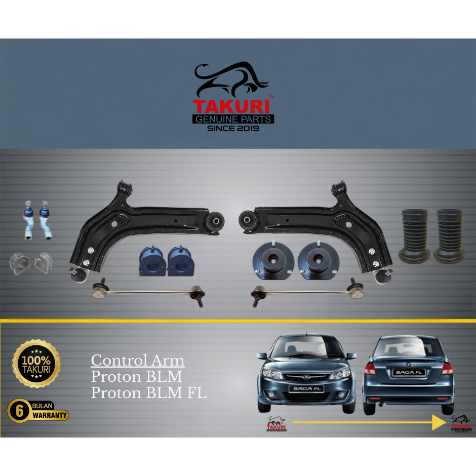 Takuri Lower Arm Control Arm Set for Proton BLM / FL / FLX / SAGA VVT ...
