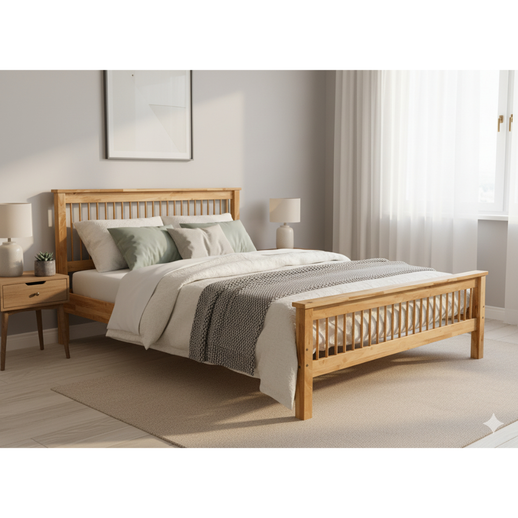 Grove Bed Muji Bed Full Solid Rubberwood Bed Queen Size Bed Single Bed ...