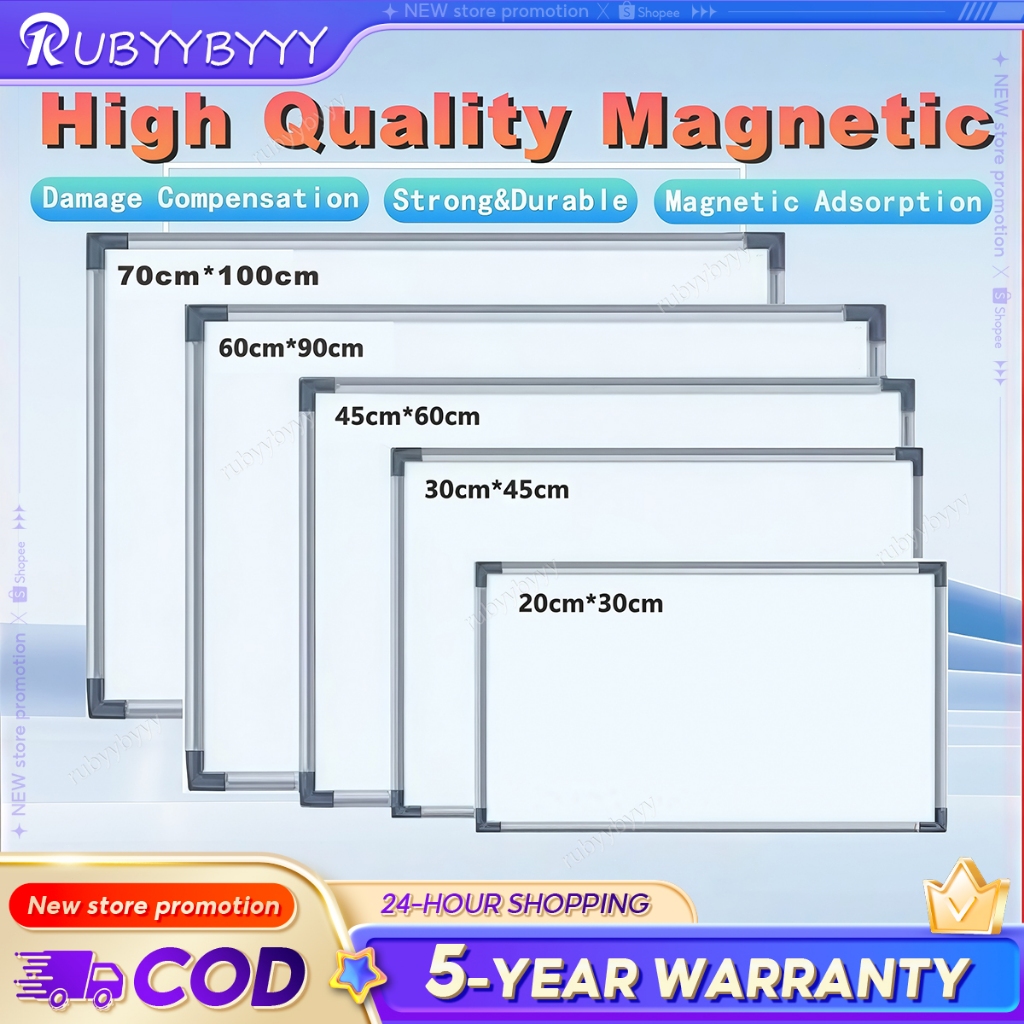 White board Magnetic Whiteboard Easy Installation Solid Plate Aluminium ...