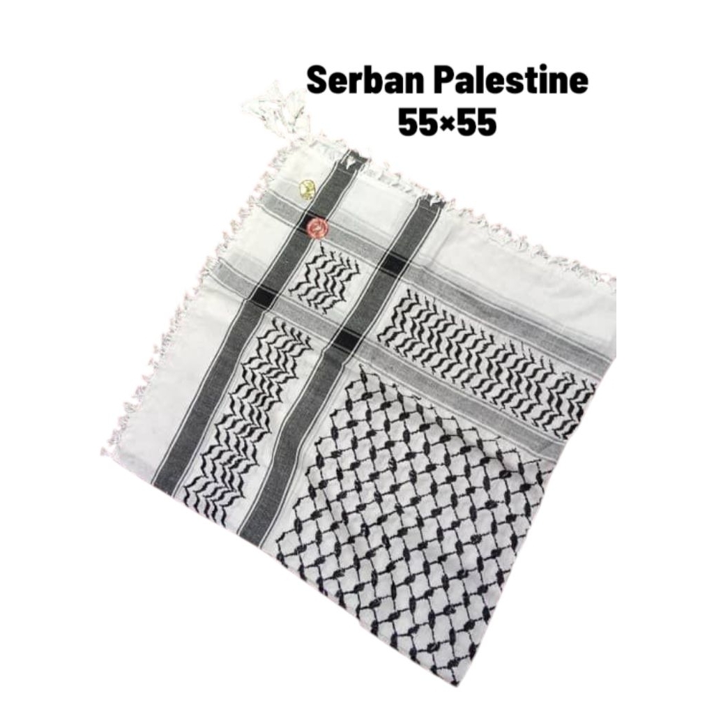 SERBAN ARAFAT/SERBAN PALESTINE HIGH QUALLIT 100% COTTON 55×55 | Shopee ...