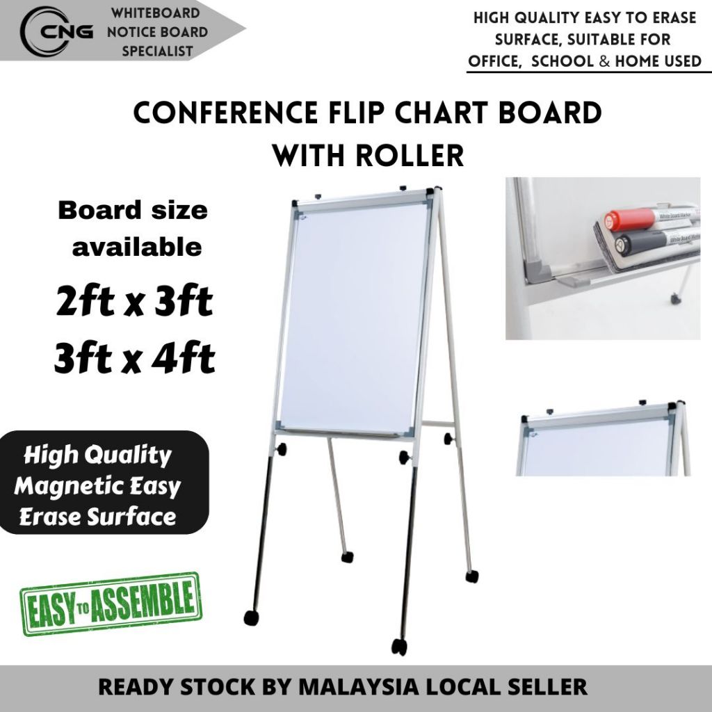 CNG papan putih magnetik flip chart /Conference flip chart board 2x3 ...
