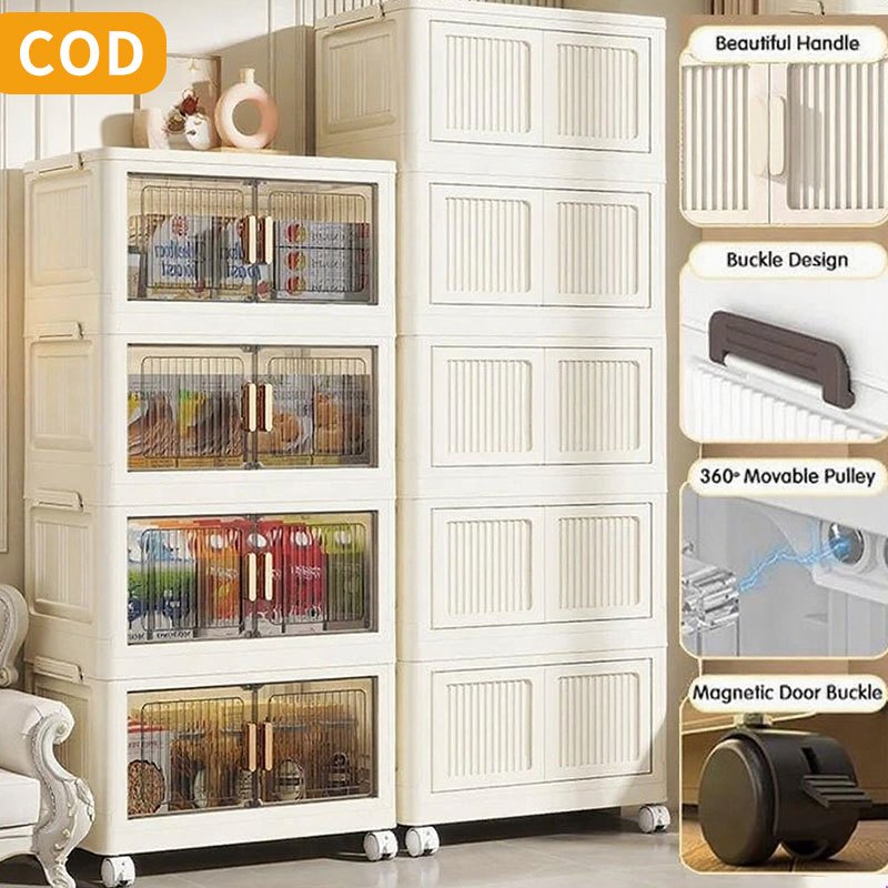40-80cm Gap Storage Organizer Magnetic Door Foldable Storage Cabinet ...