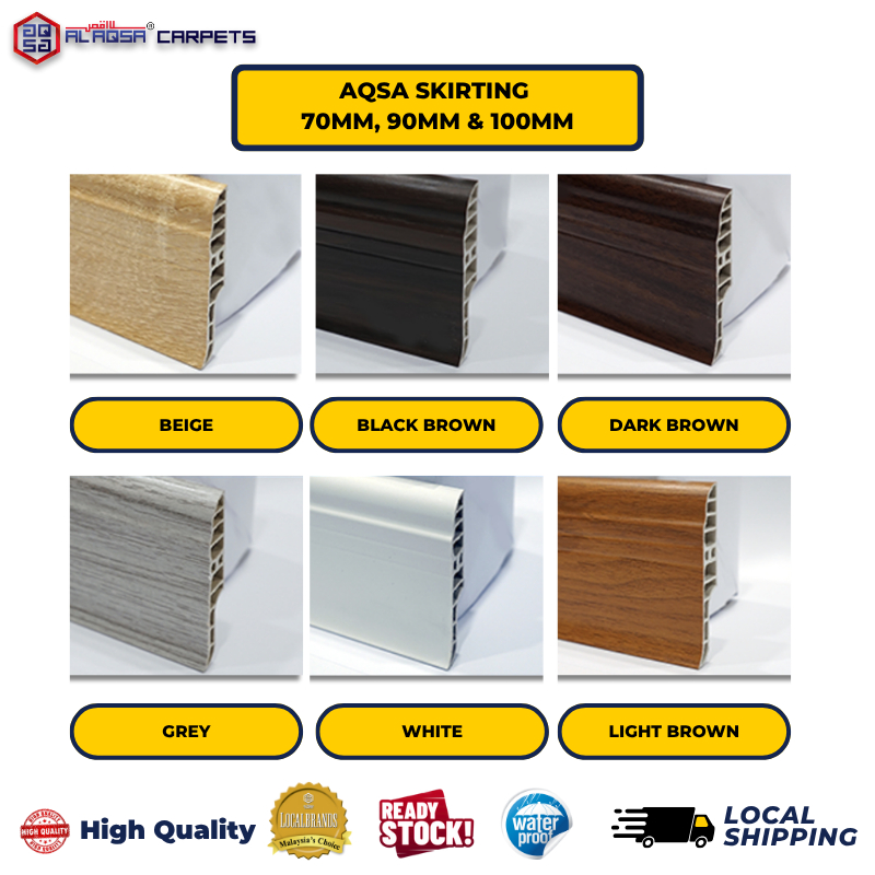 Al Aqsa Carpets Skirting PVC Floor 70mm 90mm 100mm | Penutup Tepi ...