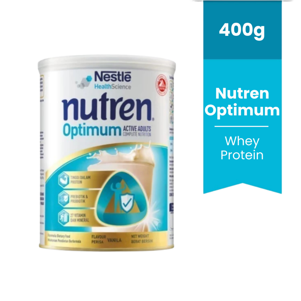 NUTREN Optimum Vanilla Complete Nutrition | Whey Protein (400g / 800g / 2kg) | Shopee Malaysia