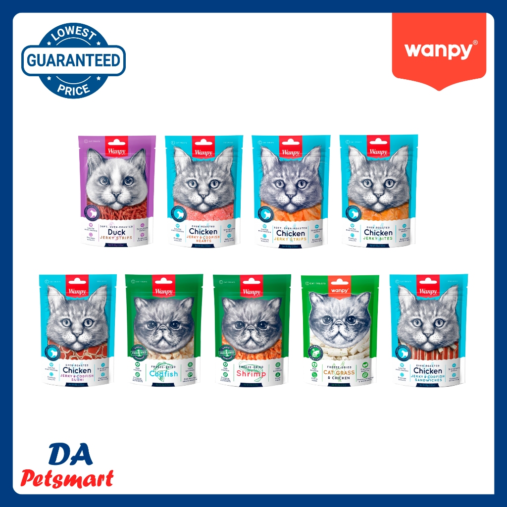Wanpy Cat Treats Oven Roasted Cookies, Biscuits, Snacks 20gm & 80gm ...