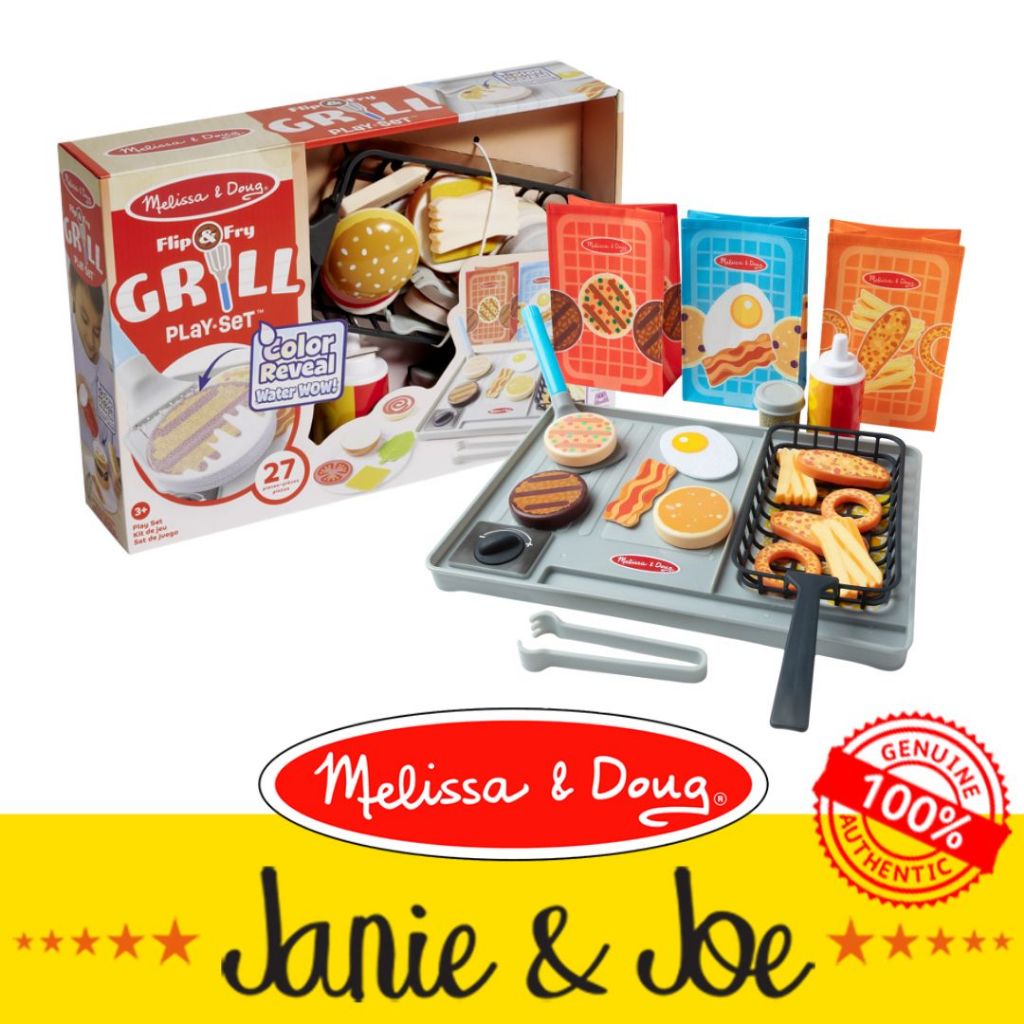 Melissa & Doug Flip & Fry Grill Play Set with Color Changing Water WOW ...