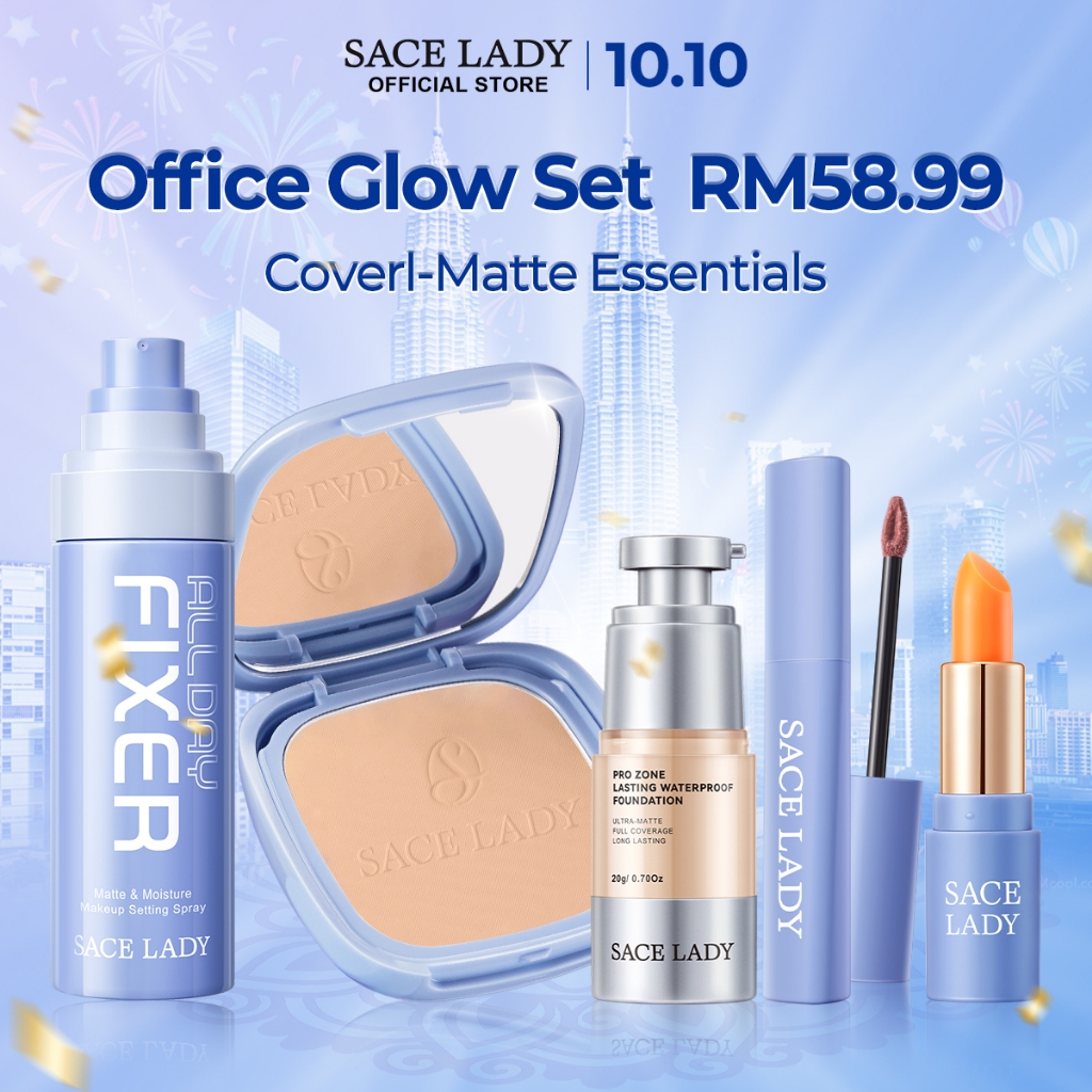 SACE LADY Office Glow Set Coverl-Matte Essentials, Flawless Master Face ...