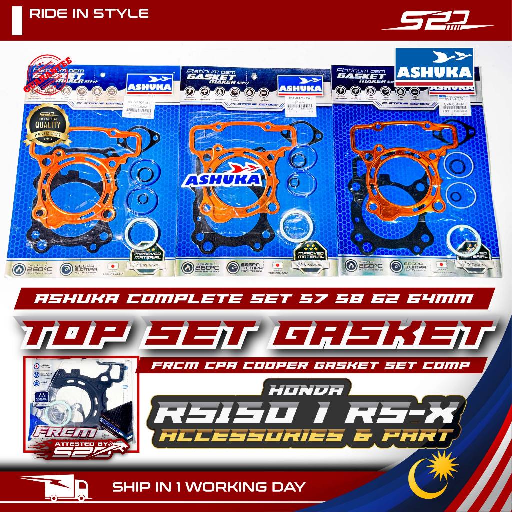 FRCM CPA Top Set Copper Gasket Complete Set Comp Set Ashuka Racing 57MM ...