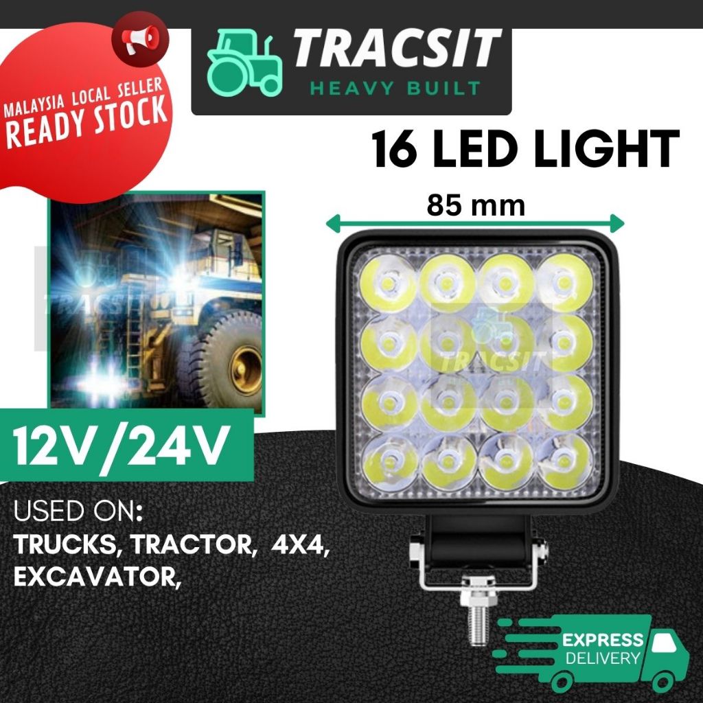 16 LED Light 48W - 12V / 24V | Shopee Malaysia