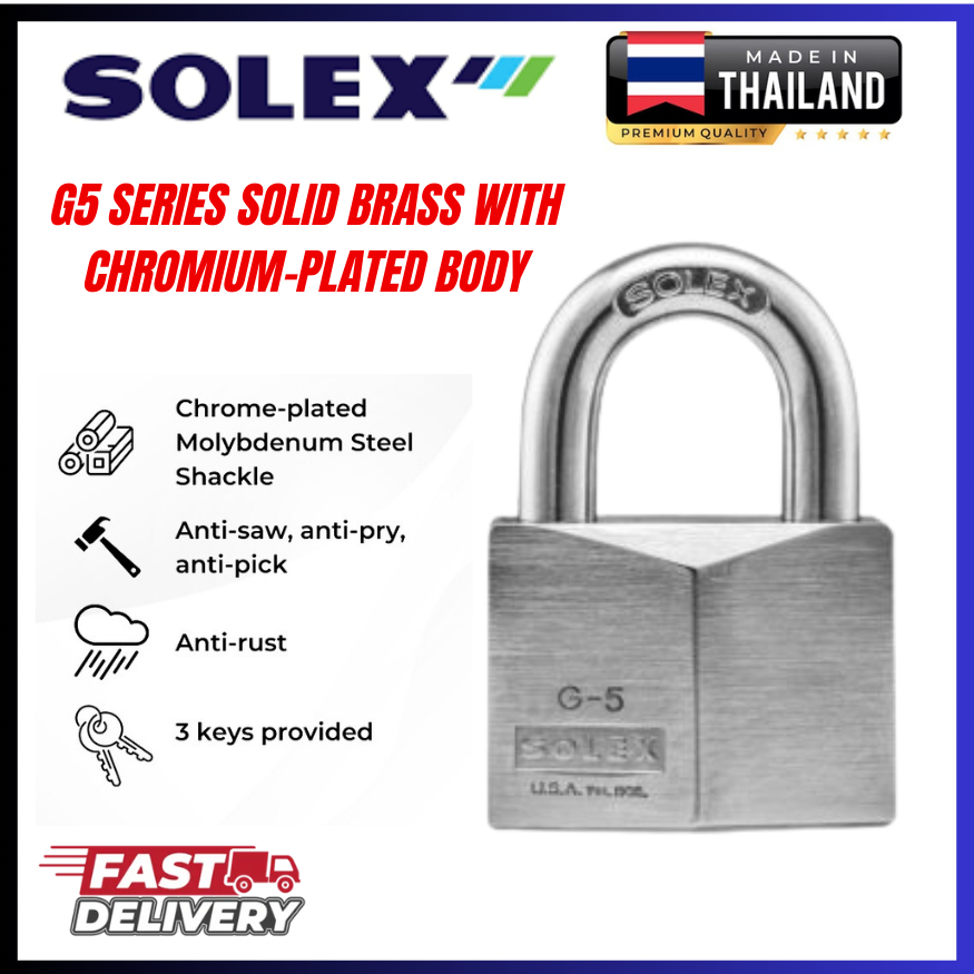 (100% ORIGINAL) SOLEX Padlock G5 Anti-Cut Padlock Key / Solex Premium ...
