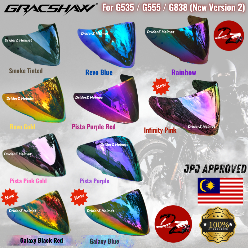 [Visor] Gracshaw helmet Gennex G535/ G838 Gaizer 2 / Gaizer G838 ...