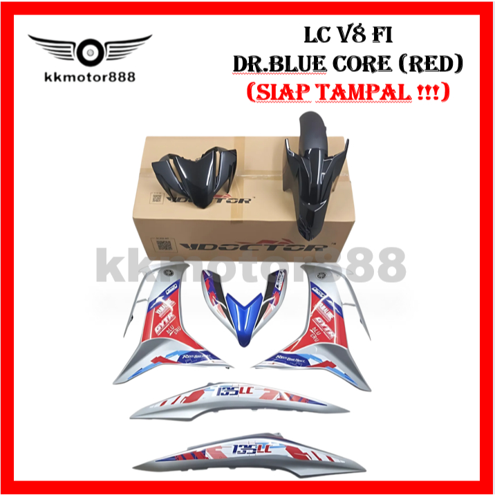 YAMAHA LC135 V8 FI FUEL INJECTION DR BLUE CORE RED MERAH 135LC LC 135 ...