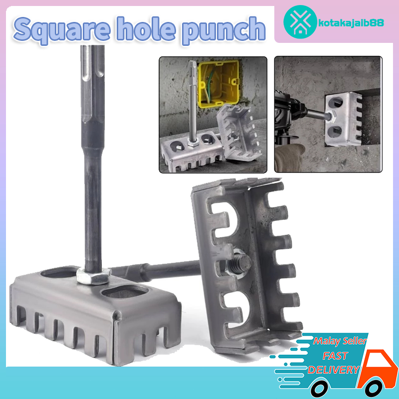 Square Hole Punch Chisel for Concrete Wall Install Conceal Aircond ...