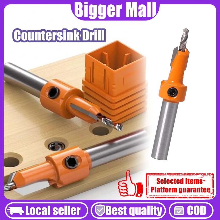 5PCS Holes Pilot Shank Bit /8mm Tapered Hole Bits/Alloy Head Self ...