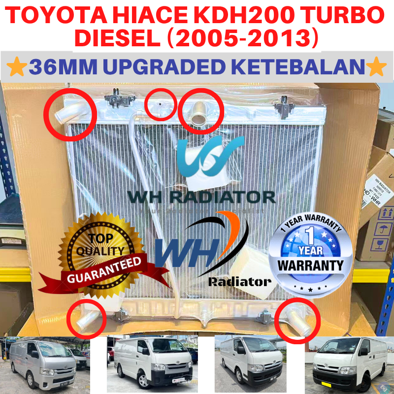 TOYOTA HIACE KDH200 TURBO (D) 05' (36mm)TRIPLE LAYER FULL ALUMINIUM TOP ...