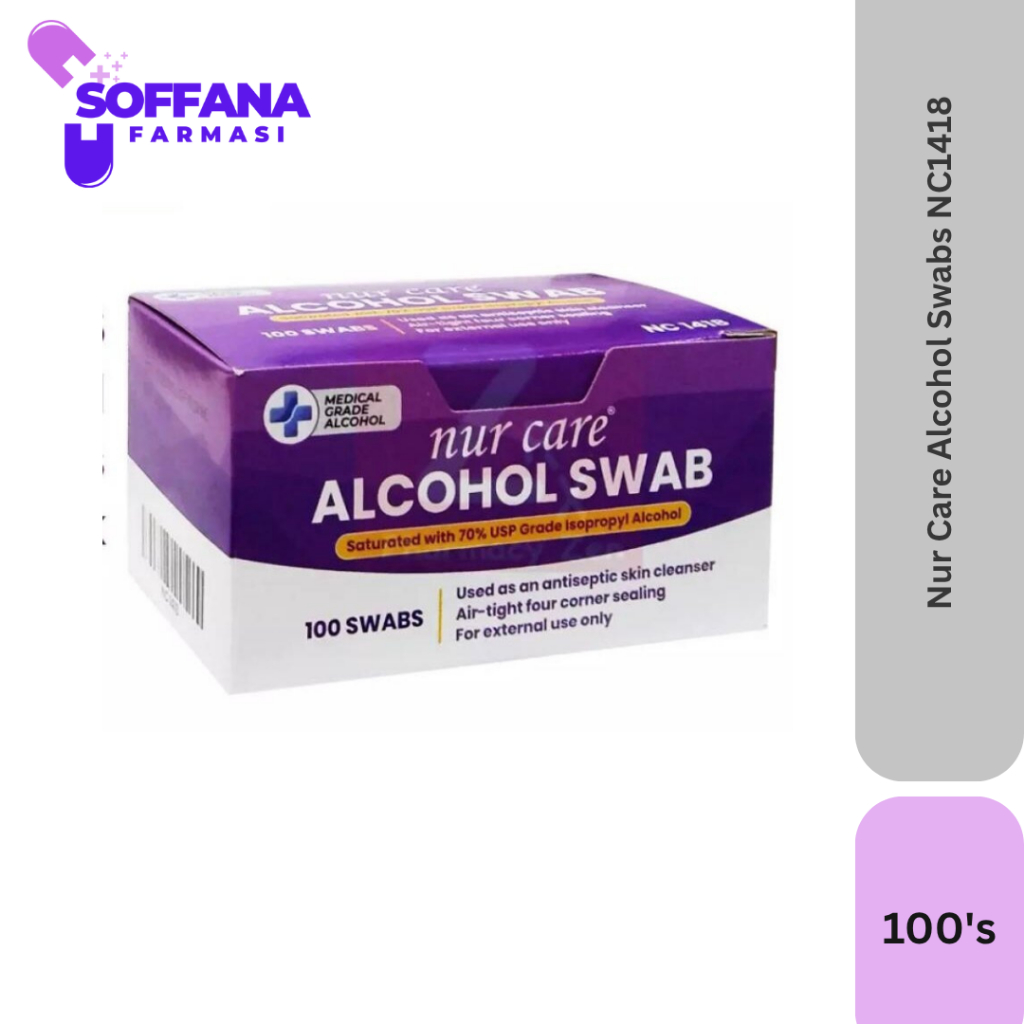 Nur Care Alcohol Swab NC1418 100's (Medical Grade) | Shopee Malaysia