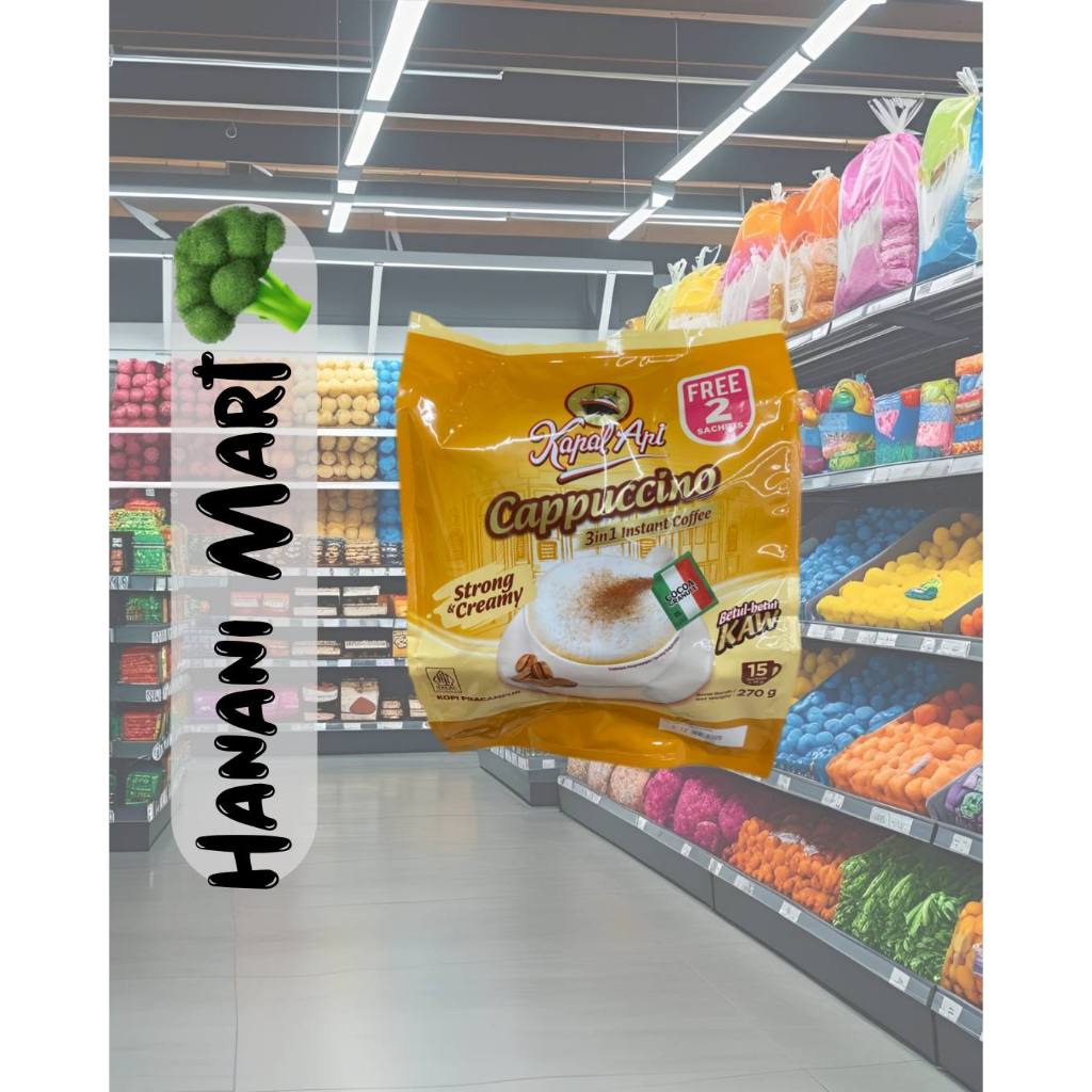Kapal Api Cappuccino with Cocoa Granules 3 in 1 Instant Coffee (25gm x ...