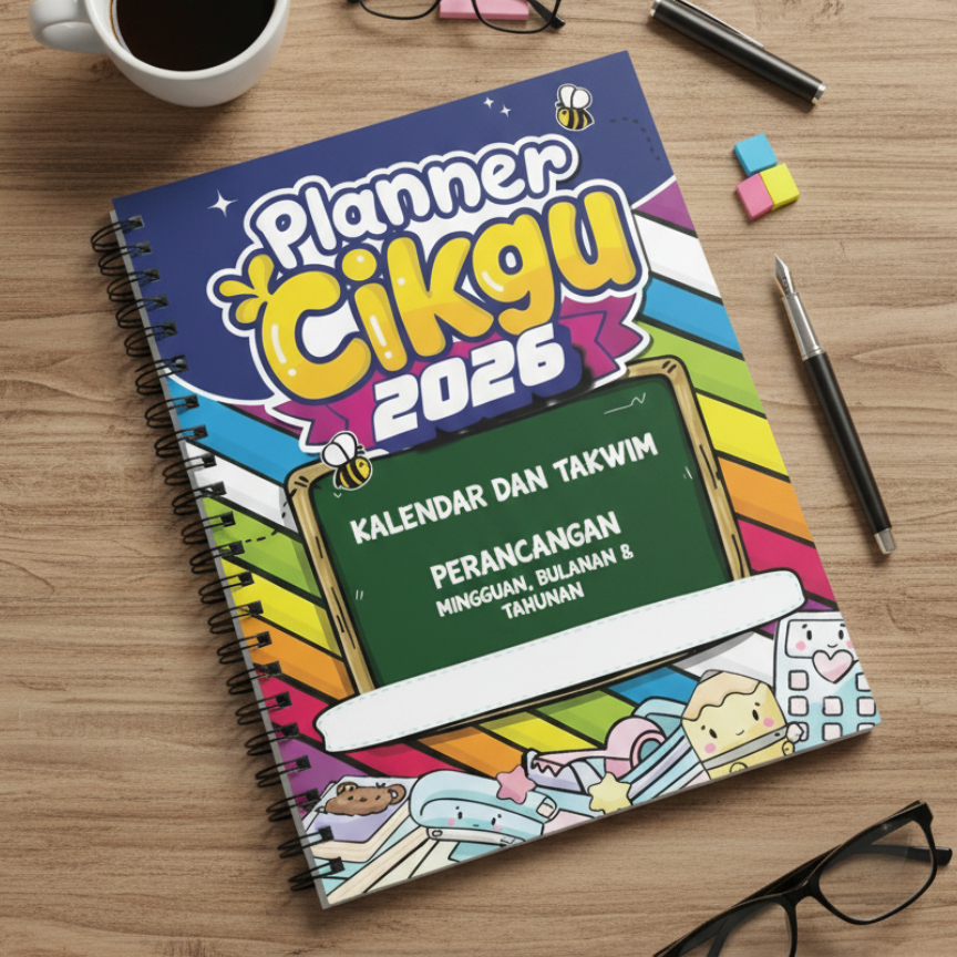 Planner Cikgu 2026 Kalendar & Takwim A5 Soft Cover Wire Binding 122 ...