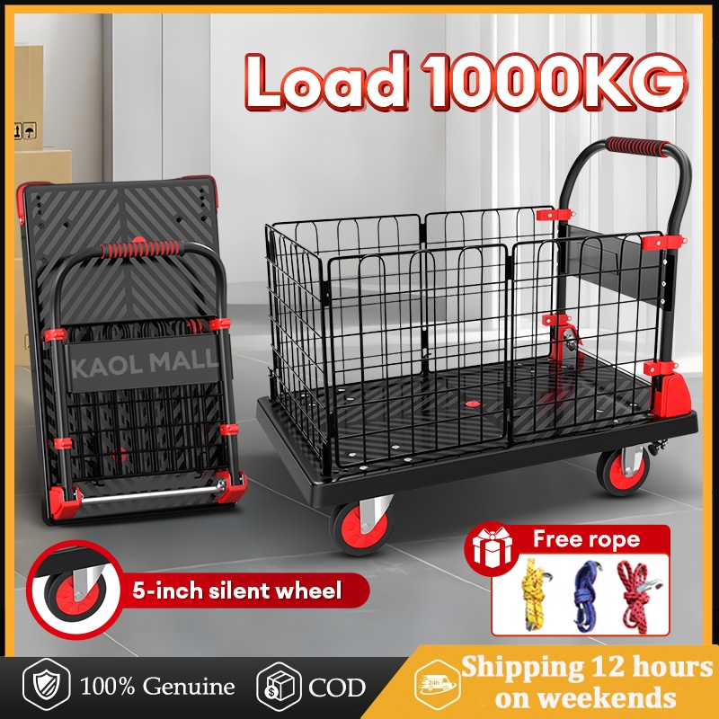 Trolley Heavy Duty Fence style Foldable Portable Push Cart ...