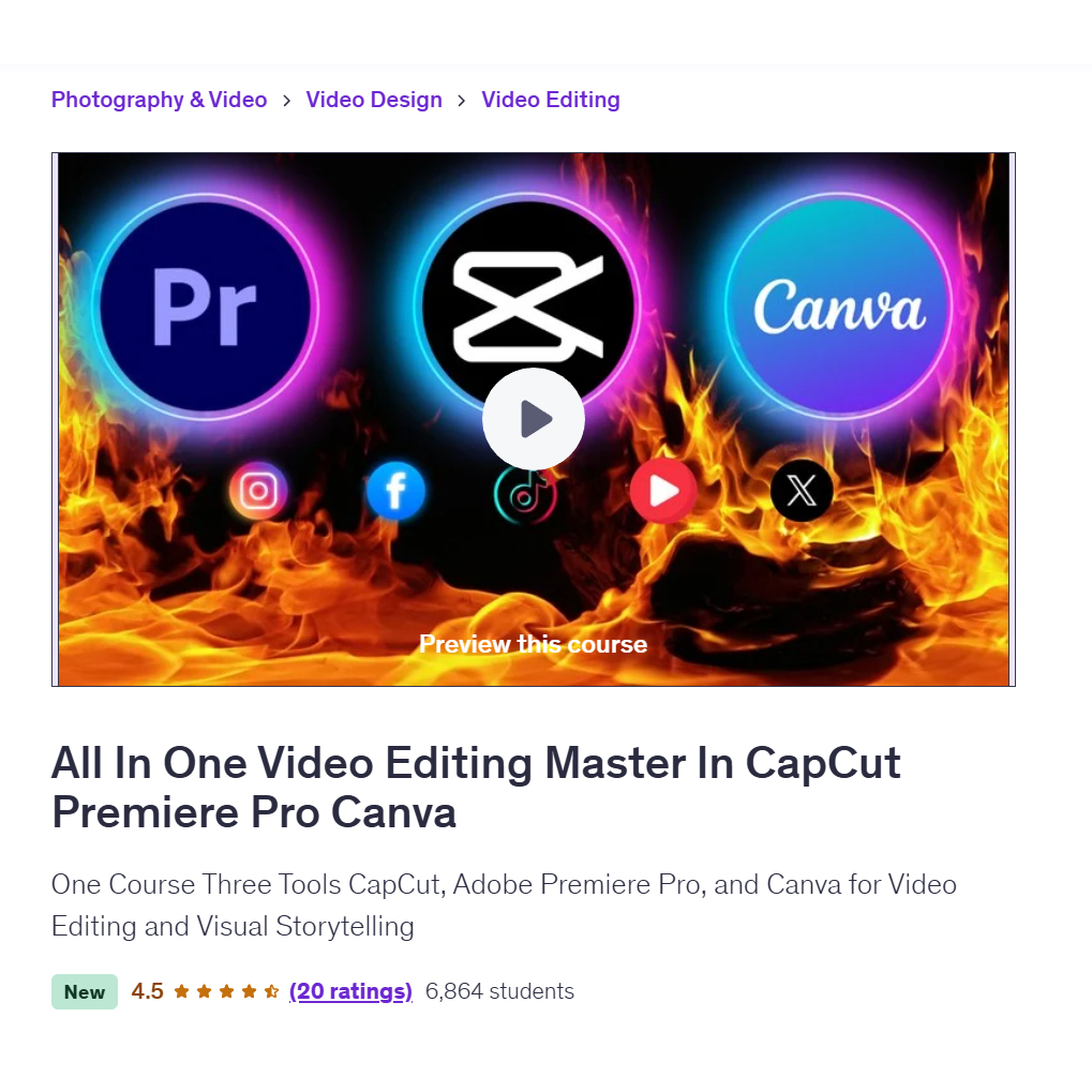 [Video Course] All In One Video Editing Master In CapCut Premiere Pro ...