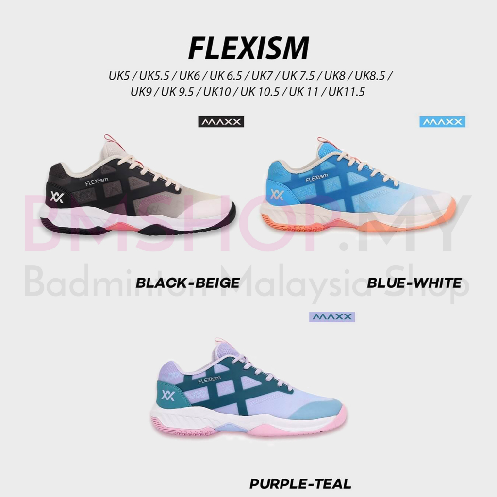 MAXX Shoes Flexism Badminton Shoes (3 COLORS) | Shopee Malaysia