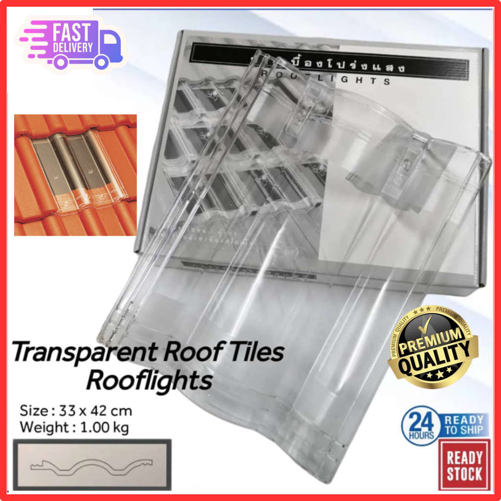ELABANA TOPLIGHT Transparent Natural Light Roof Tiles / Transparent ...
