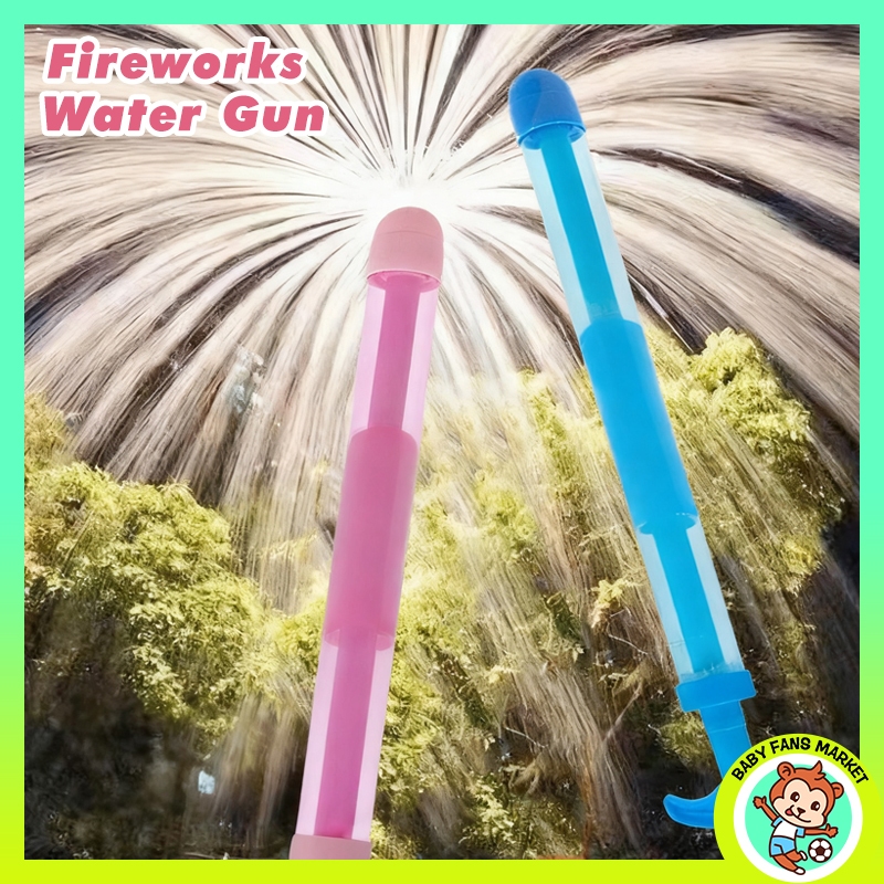 Kids Fireworks Water Shooter Toy Push-pull Water Blaster Outdoor ...