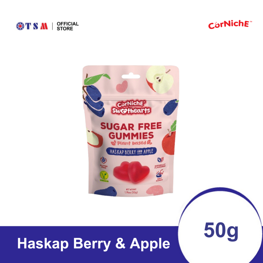 CORNICHE SWEETHEARTS SUGAR FREE GUMMIES - HASKAP BERRY & APPLE 50G ...