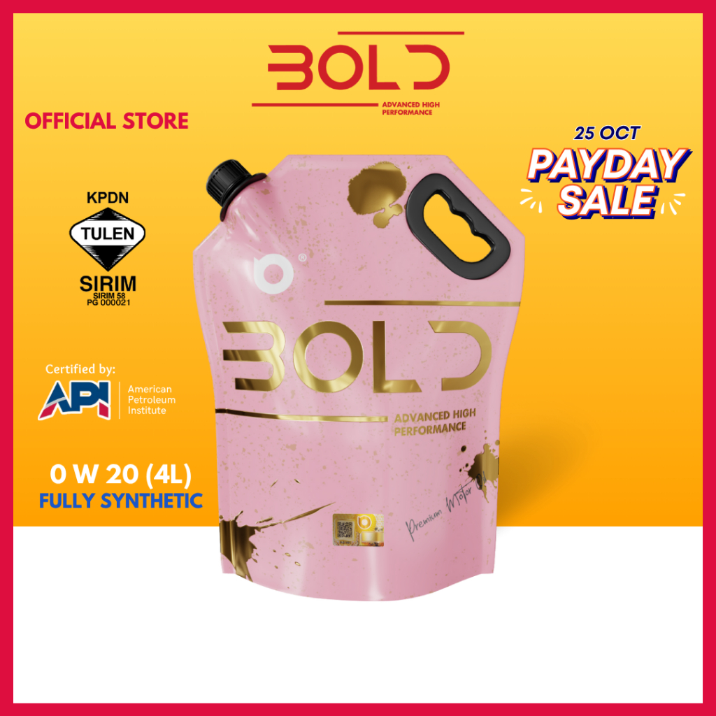 Engine Oil 0w20 BOLD 𝕏 SIRIM 4L / 3L Fully Synthetic SP Car 0w-20 ...
