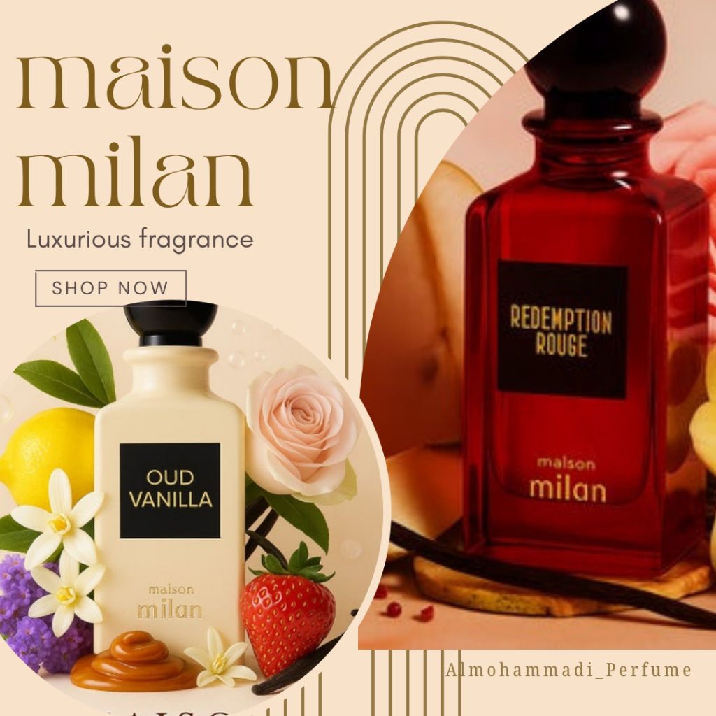 Perfume (2ml/5ml/10ml) Maison Milan Oud Vanilla, Redemption Rouge ...