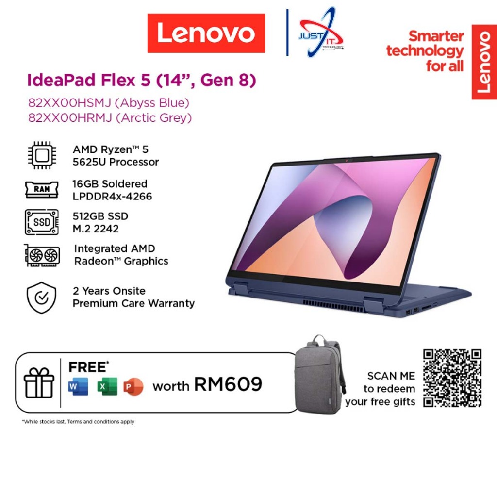 LENOVO IDEAPAD FLEX 5 14ABR8 82XX00HRMJ / 82XX00HSMJ TOUCH LAPTOP (R5 ...
