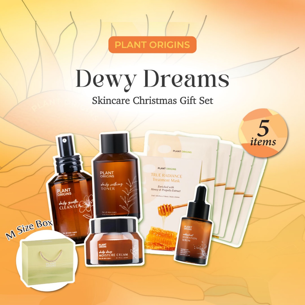 Plant Origins Dewy Dreams Skincare Christmas Gift Set (5 items ...