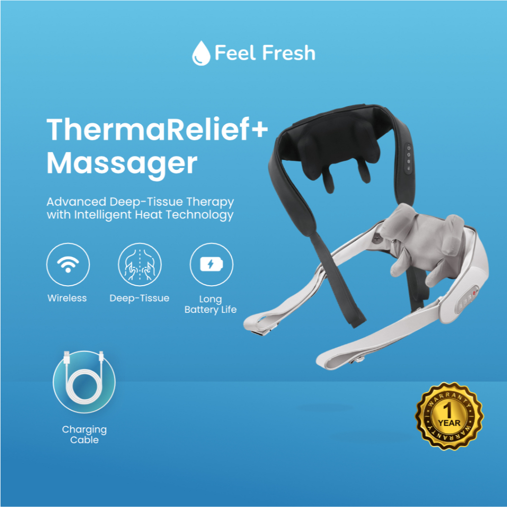 Feel Fresh ThermaRelief+™ Massager - Deep-Tissue, Heat Therapy, Neck ...