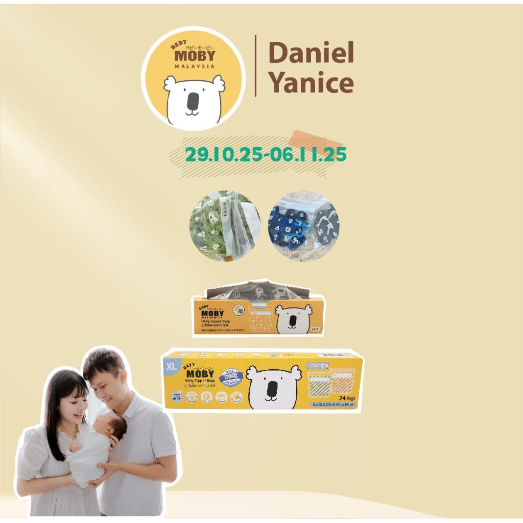 [Daniel & Yanice Exclusive] Baby Moby Zipper bag L size & XL Size ...